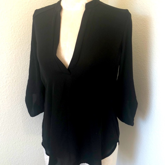 Lush | Tops | Black Sheer Blouse | Poshmark